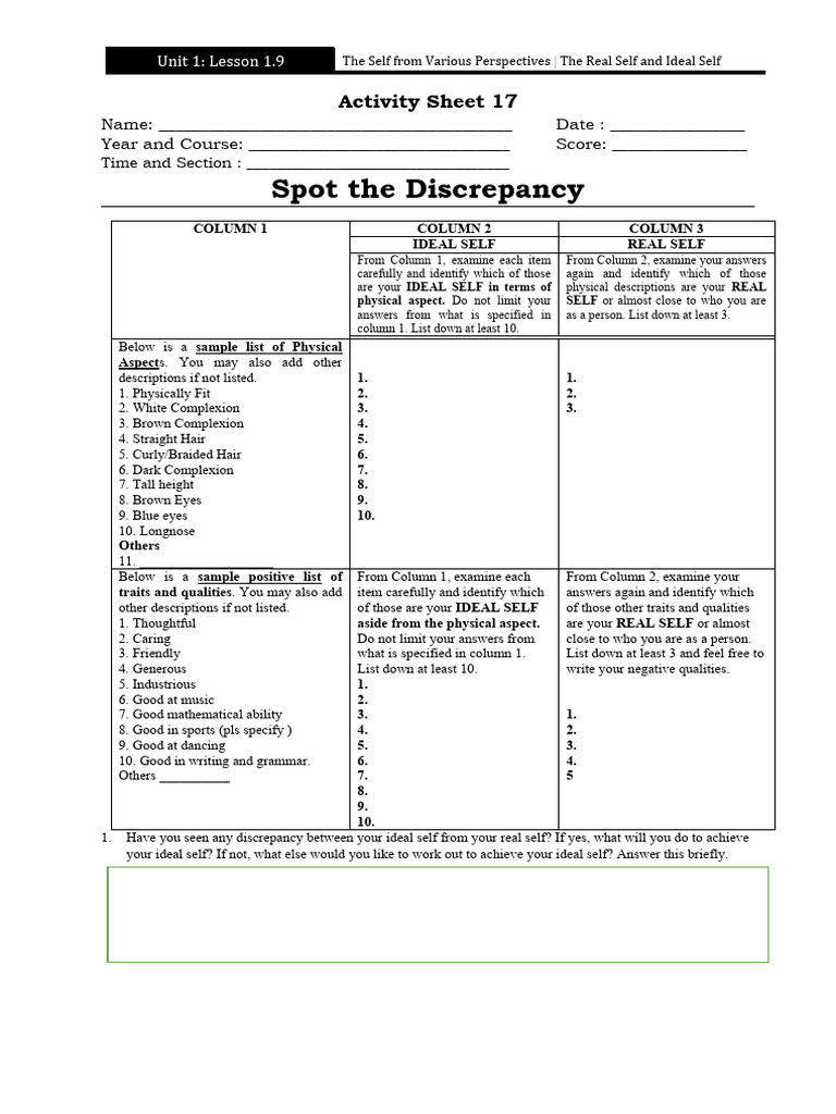Activity Sheet 17 | PDF