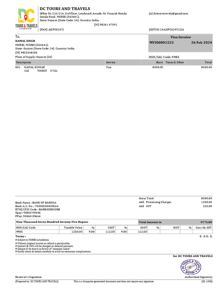 Miscellaneous Invoice (MVI00001525) | PDF | Money | Public Finance