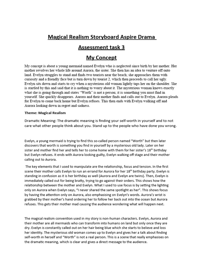8 Aspire Magical Realism Storyboard Scaffolding | PDF