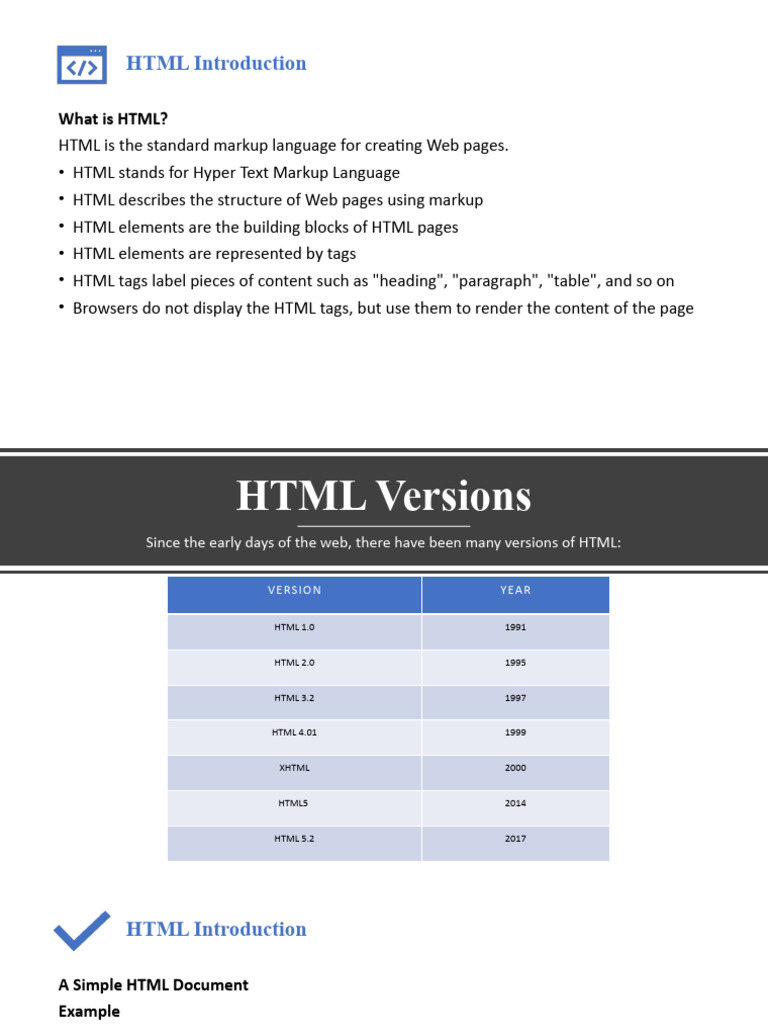 HTML Intro | PDF | Html | Html Element