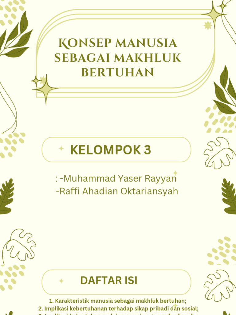 Manusia sebagai Makhluk Bertuhan dalam Islam | PDF | Filsafat | Sains ...