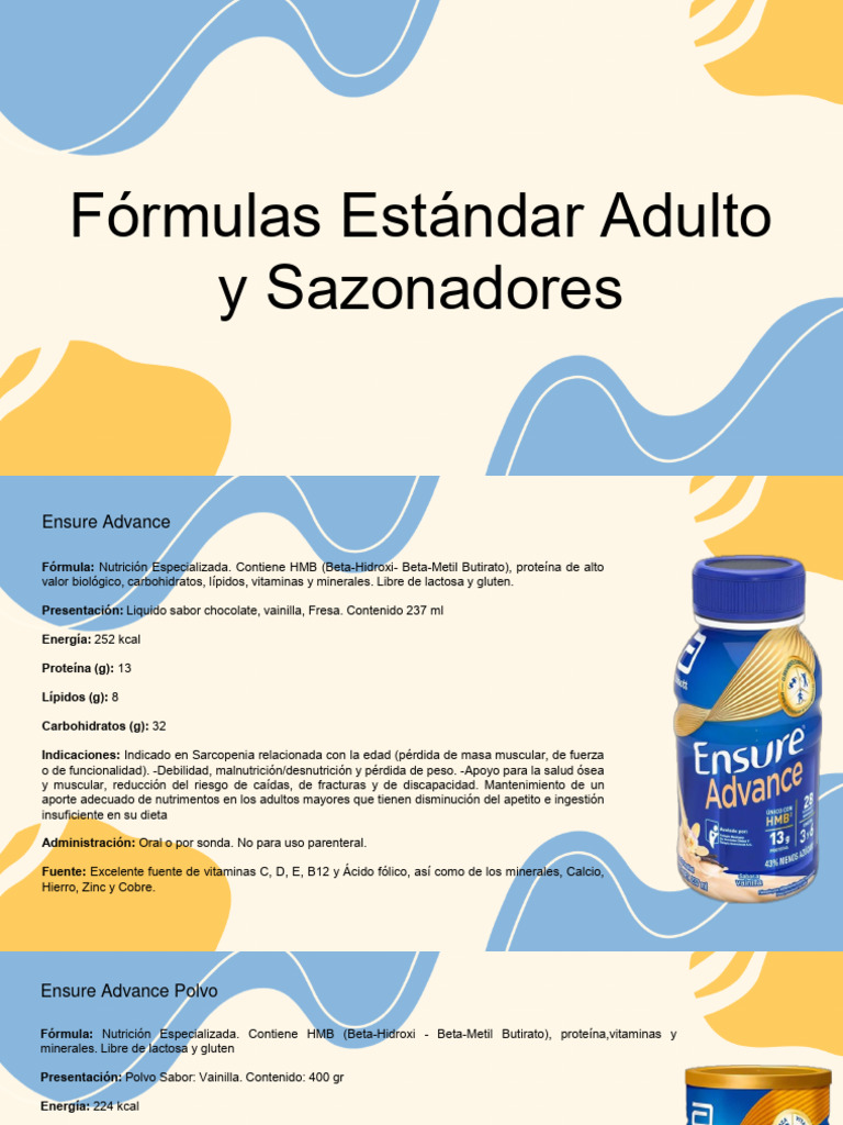Compendio Fòrmulas Enterales | PDF | Nutrientes | Nutrición