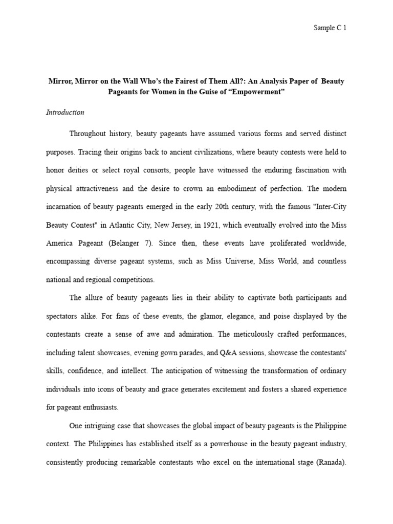 Analysis Paper Sample C | PDF | Social Science