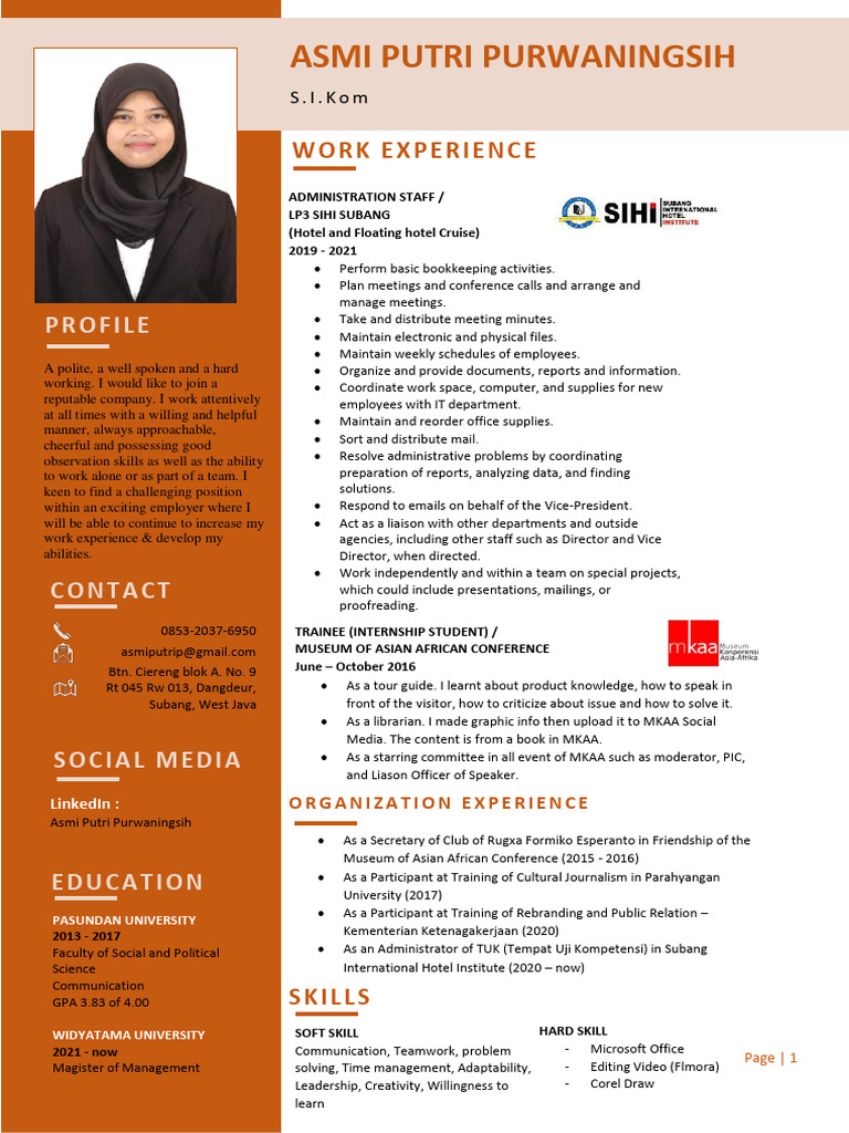 Asmi Putri Purwaningsih - Subang | PDF