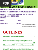 DSB SSB and VSB Modulation | PDF | Science & Mathematics