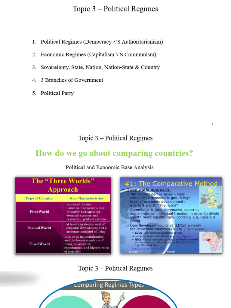 Topic 4-Types of Governments in comparative Politics-24-02-27-최종판-1 | PDF