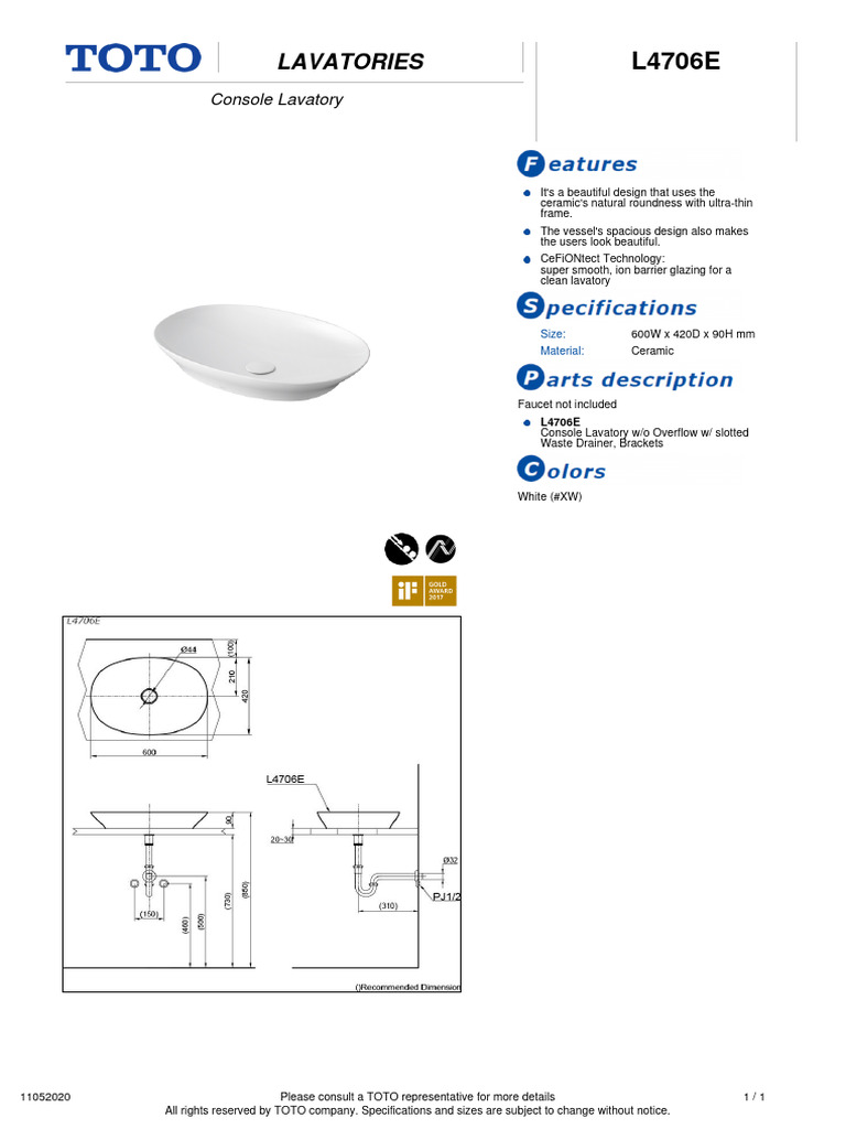 L4706e Spec | PDF | Materials | Ceramics