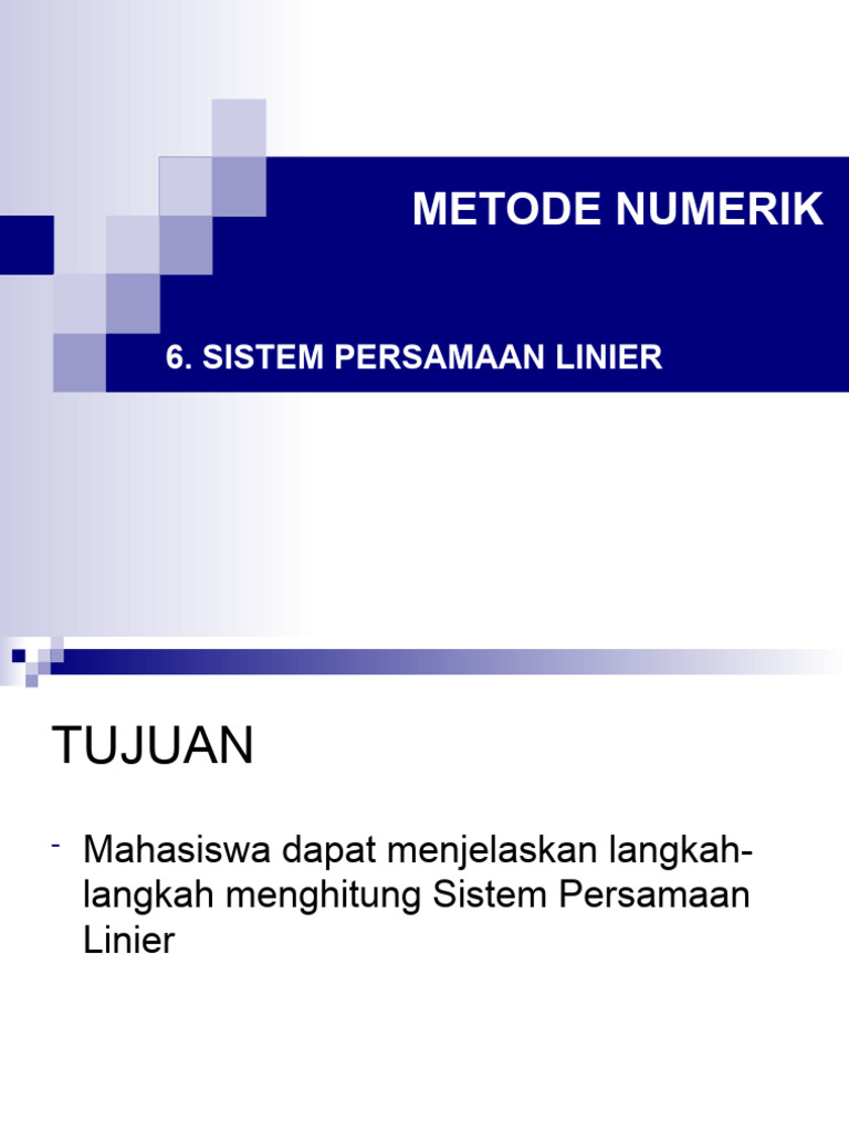 Sistem Persamaan Dalam Bentuk Matrix B | PDF | Metode & Bahan Ajar