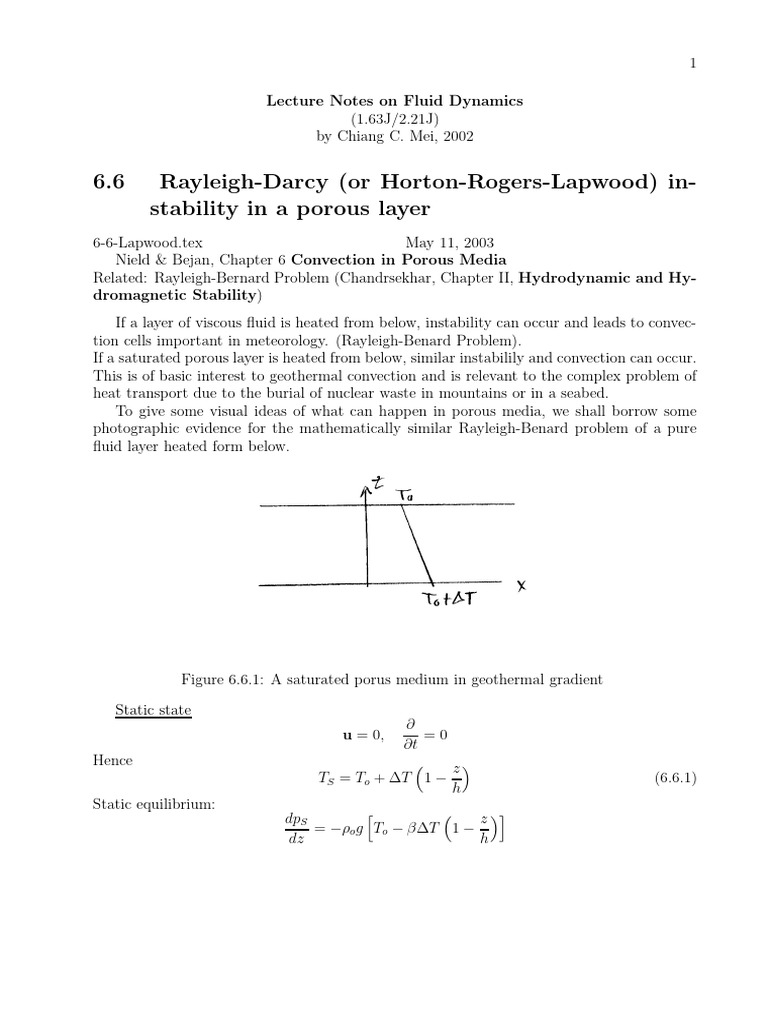 Rayleigh Darcy | PDF