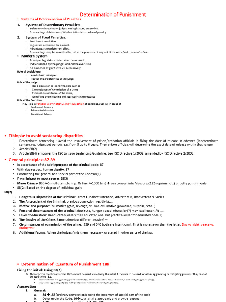 Systems of Punishment Determination Explained | PDF | Sentence (Law ...