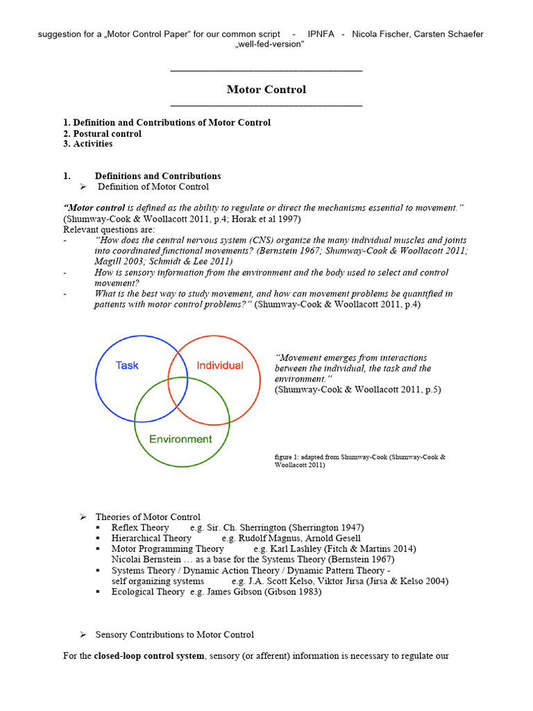 Motor Control PDF Ipnfa Detailed Version 62 | PDF | Motor Control | Anatomical Terms Of Motion