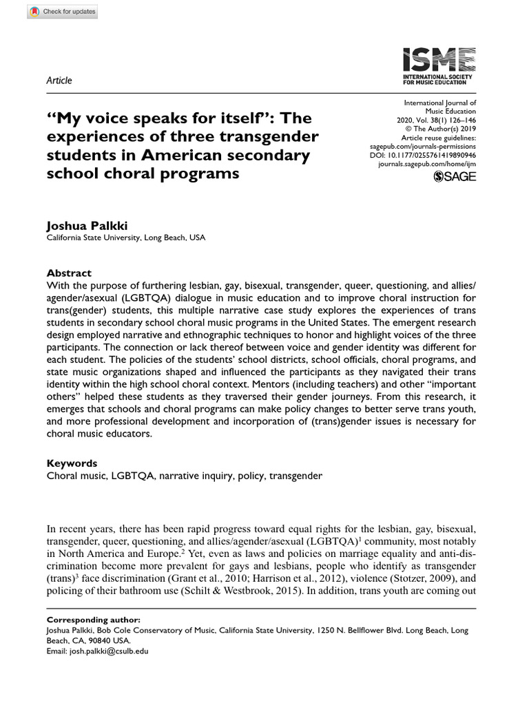 Transgender CHoir | PDF