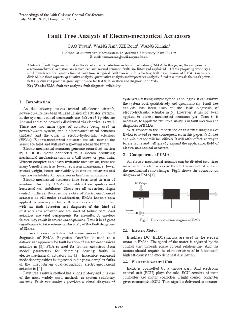 Cao Wang FTA EMA | Download Free PDF | Electric Motor | Logic Gate