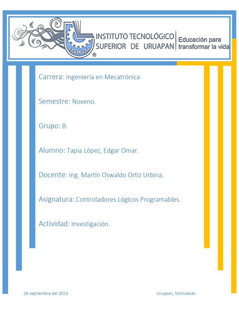 Investigación PLC Tema 2 | PDF