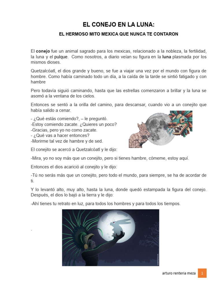 Mito De El Conejo En La Luna Pdf