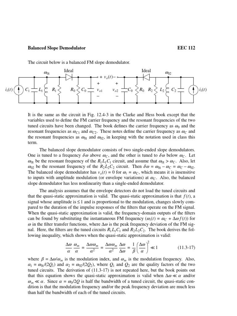 Slopedemod | PDF | Frequency Modulation | Electricity