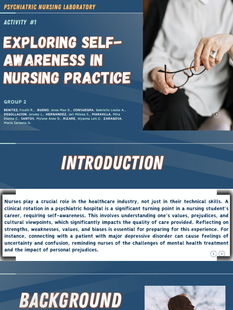 Self-Awareness in Nursing Practice | PDF | Nursing | Mental Disorder