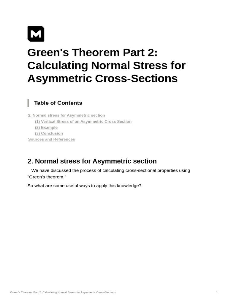 Asymmetric Cross-Section Stress | PDF | Bending | Stress (Mechanics)