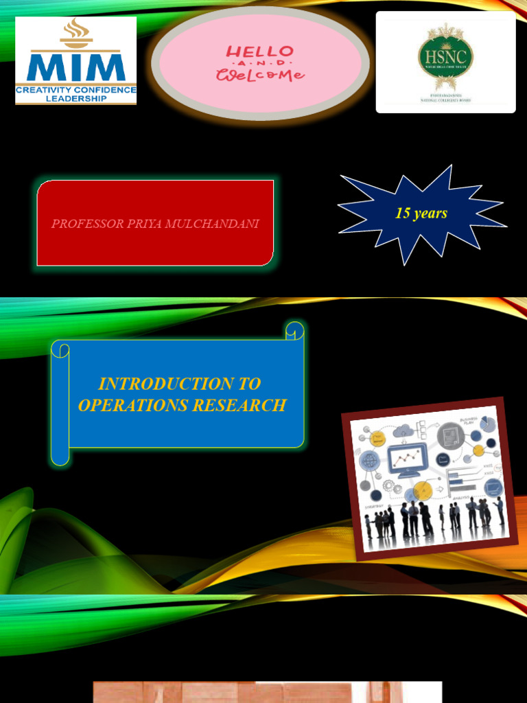 Ch-1 Introduction To Operation Research | PDF