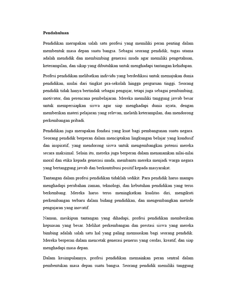 Profesi Pendidikan | PDF