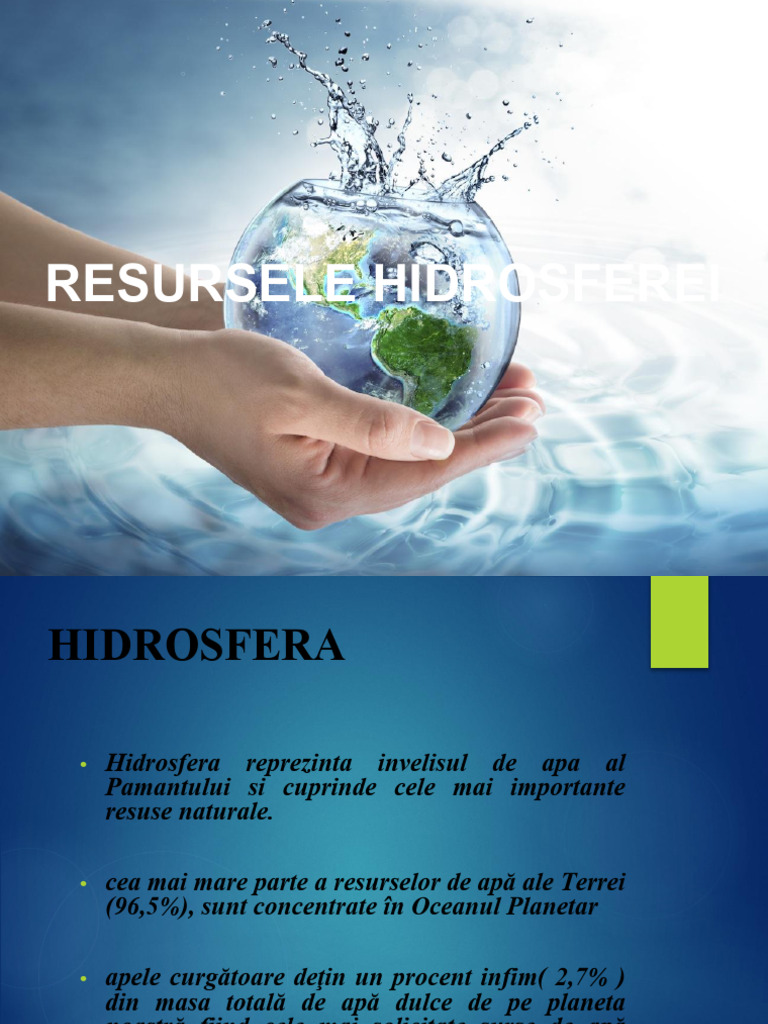 Resursele Hidrosferei | PDF