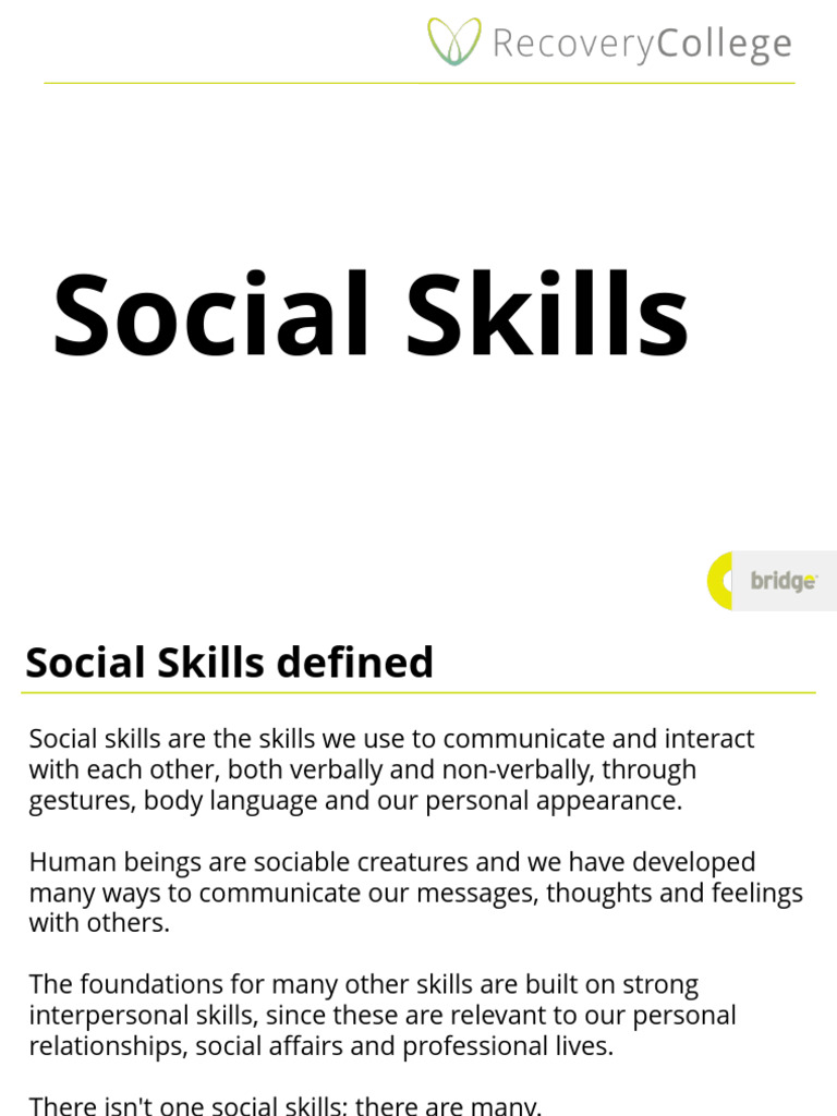 Social Skills Workbook | PDF