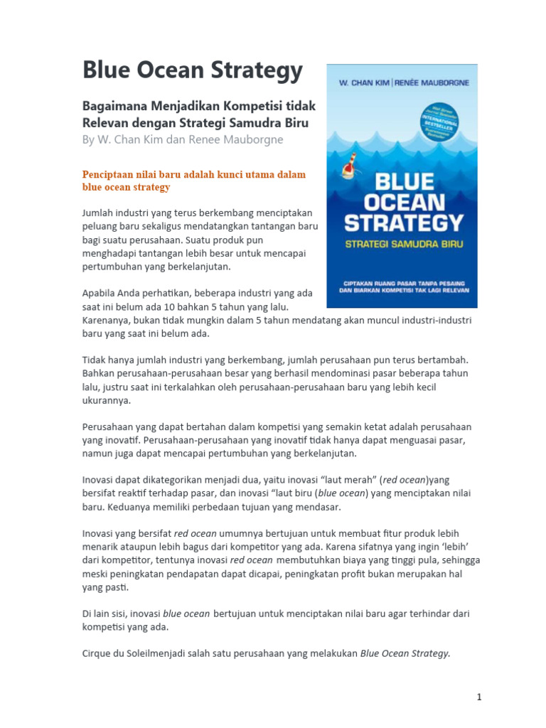 Review - Blue Ocean Strategy | PDF