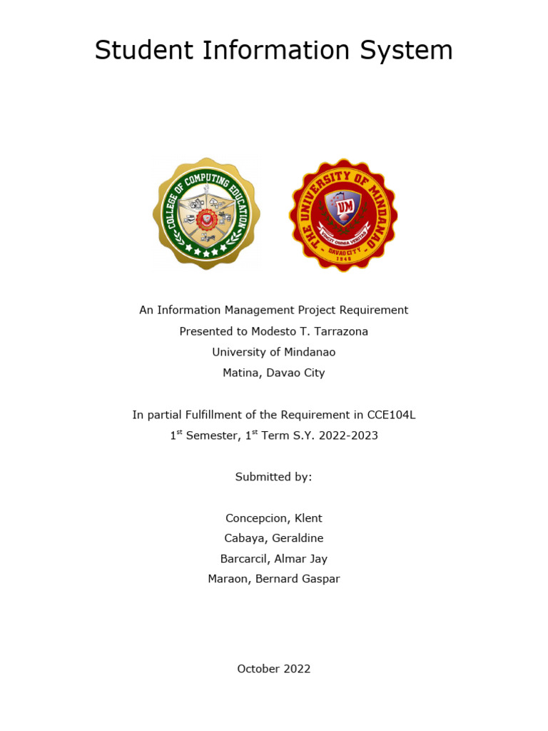 Student Information System Overview | PDF | Computers