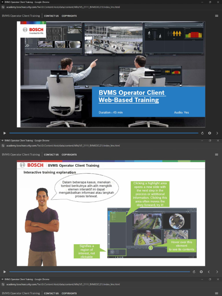 Pelatihan Klien Operator BVMS Bosch | PDF