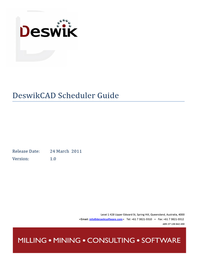 DeswikCAD - Scheduler | PDF | Computing | Software