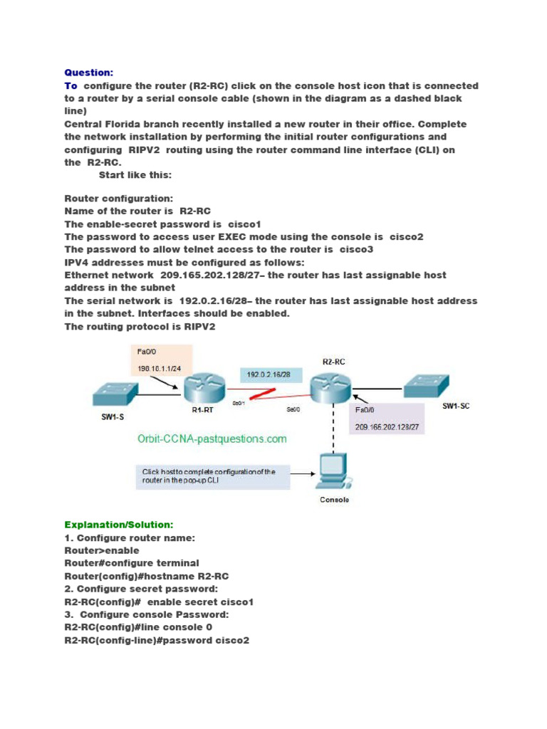 Router R2-RC Configuration Guide | PDF