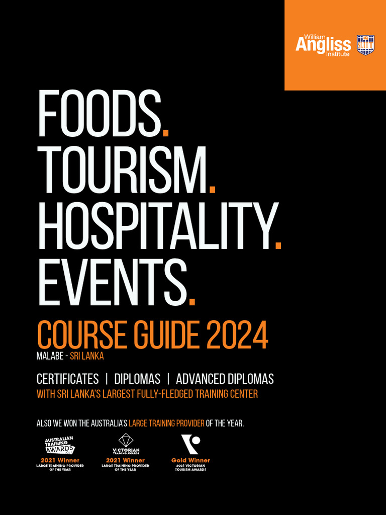 2024 William Angliss Institute at SLIIT Course Guide Web | PDF