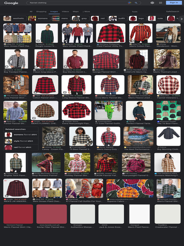 Flannel Clothing - Google Search | PDF | Clothing | Textiles