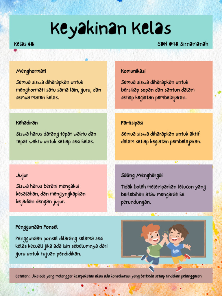 Poster KEYAKINAN KELAS | PDF