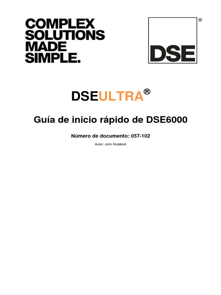 DSE6010 DSE6020 Guía Rápida | PDF | Arranque | Derechos de autor