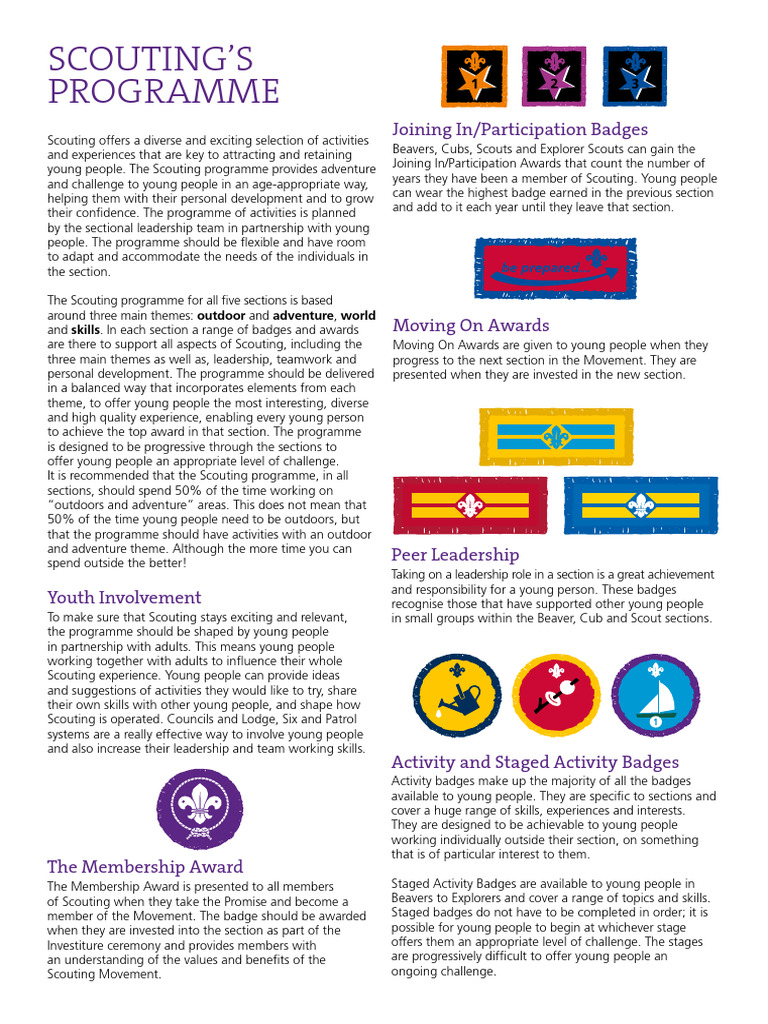 Scouting Programme Leaflet - April 18 2 | PDF | Scouting | Youth ...