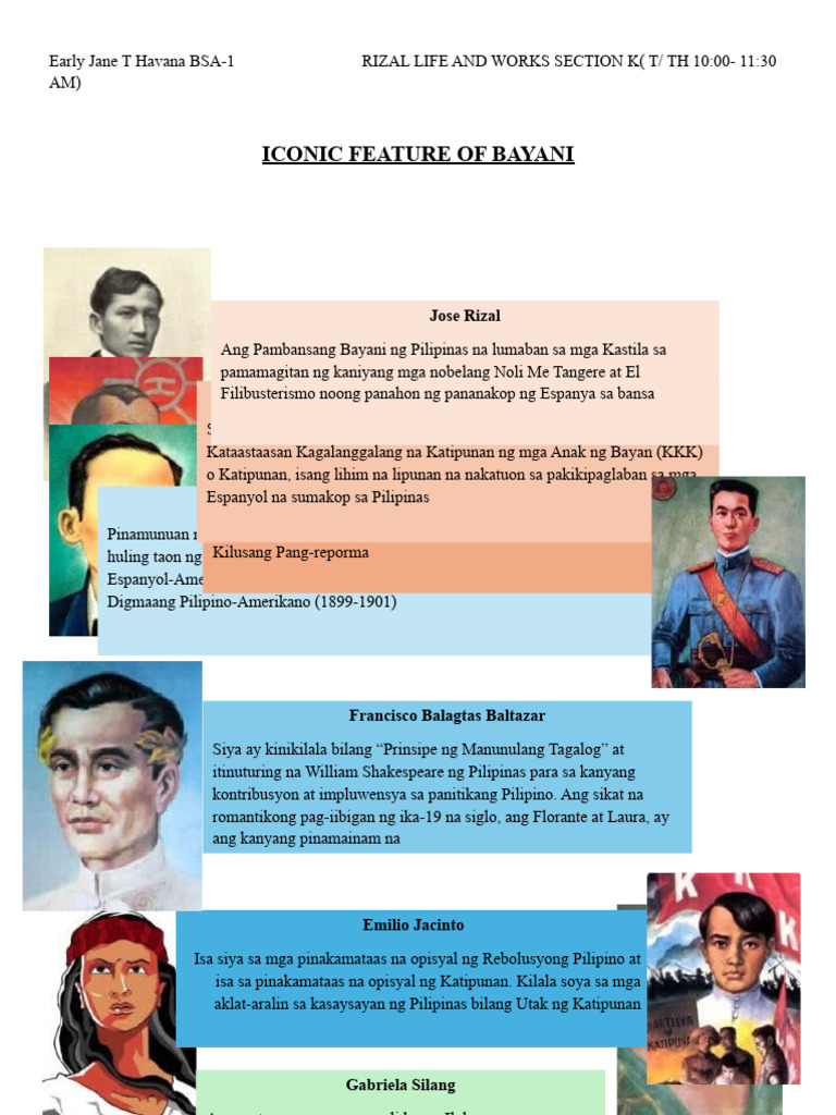 Iconic Feature of Bayani | PDF