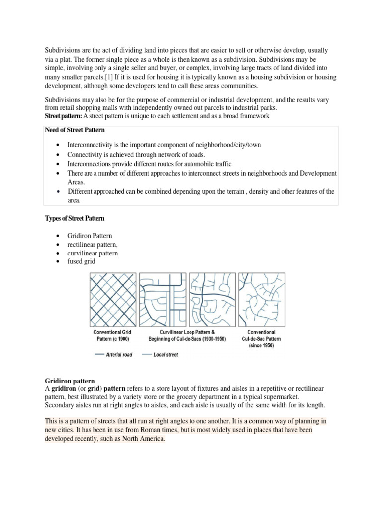Street Patterns | PDF