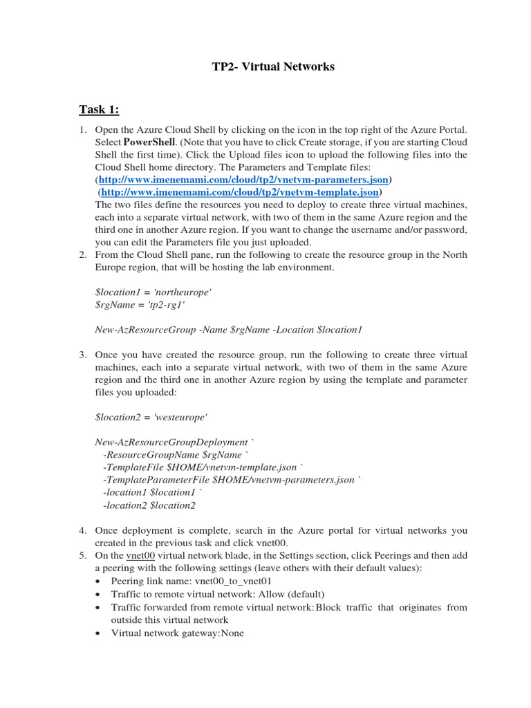 Azure Virtual Network Deployment Guide | PDF | Computers