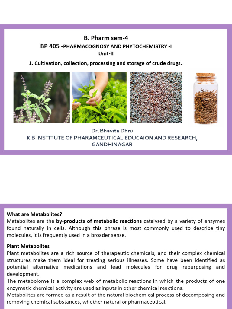 Cultivation-Lecture-1 BPHS-4 | PDF | Metabolism | Horticulture