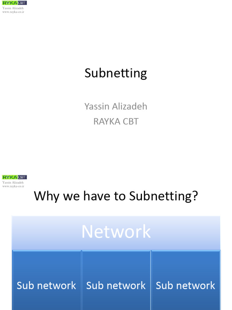 Subnetting Class Pdf Computer Science Communications Protocols