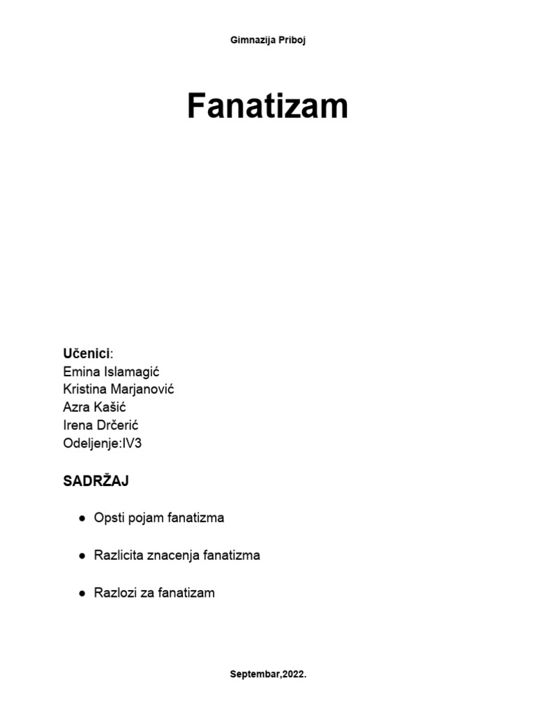 Fanatizam | PDF