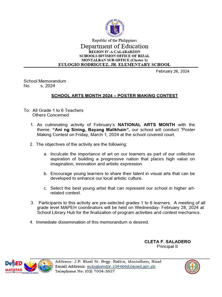 School Arts Month | PDF