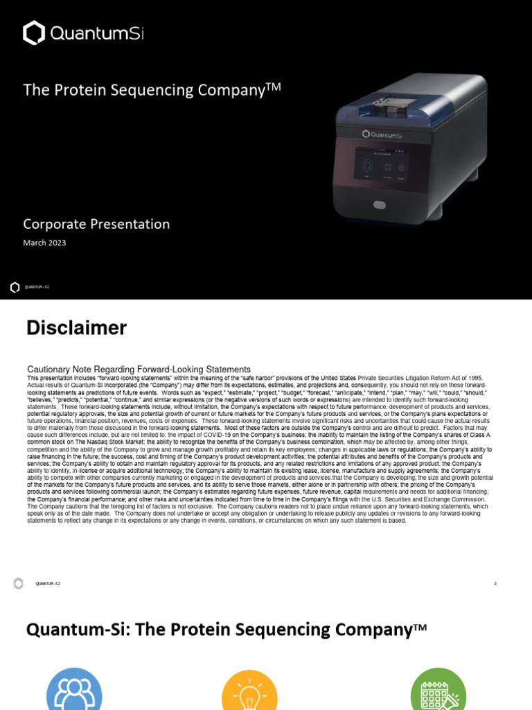 Quantum-Si: Revolutionizing Proteomics | PDF