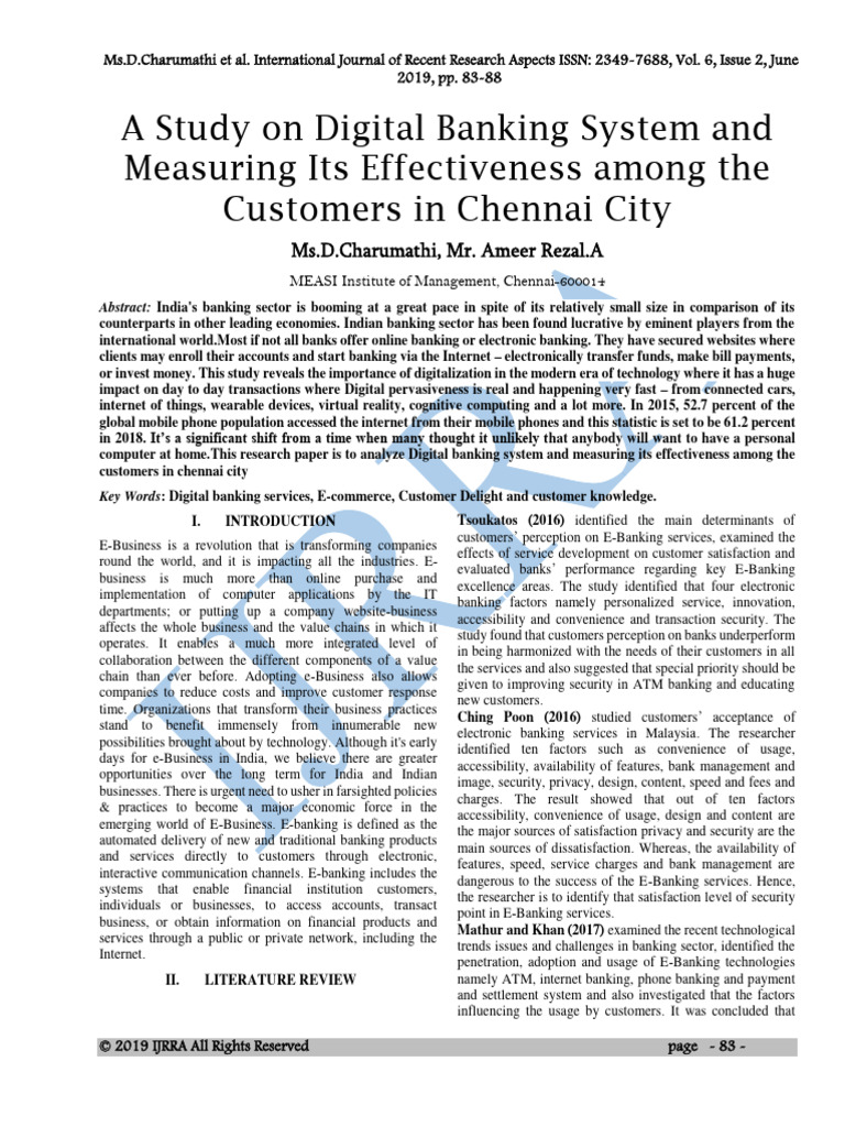 A Study On Digital Banking System and Me | PDF | Online Banking | Banks ...