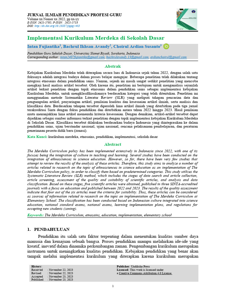 Artikel SLR - Kelompok 9 | PDF