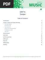Music Tempo Definitions and Quiz Answers | PDF
