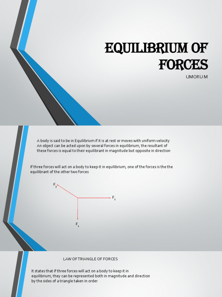 Equilibrium of Forces | PDF