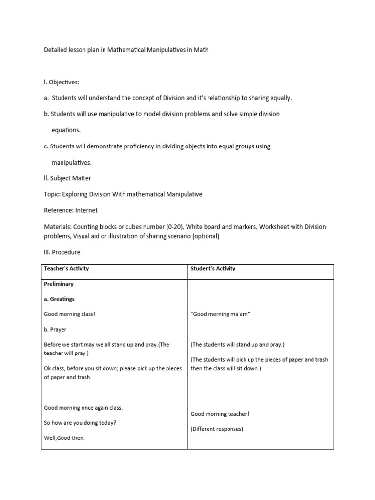 Detailed Lesson Research Division | PDF | Mathematics | Behavior Modification