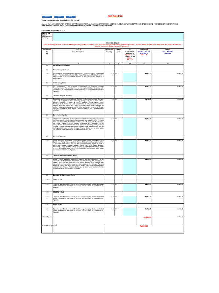 Boq 44953 | Download Free PDF | Pumping Station | Pump